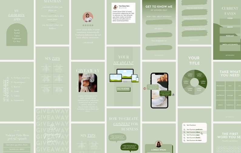 100 Instagram Stories Templates Canva Templates for Social - Etsy