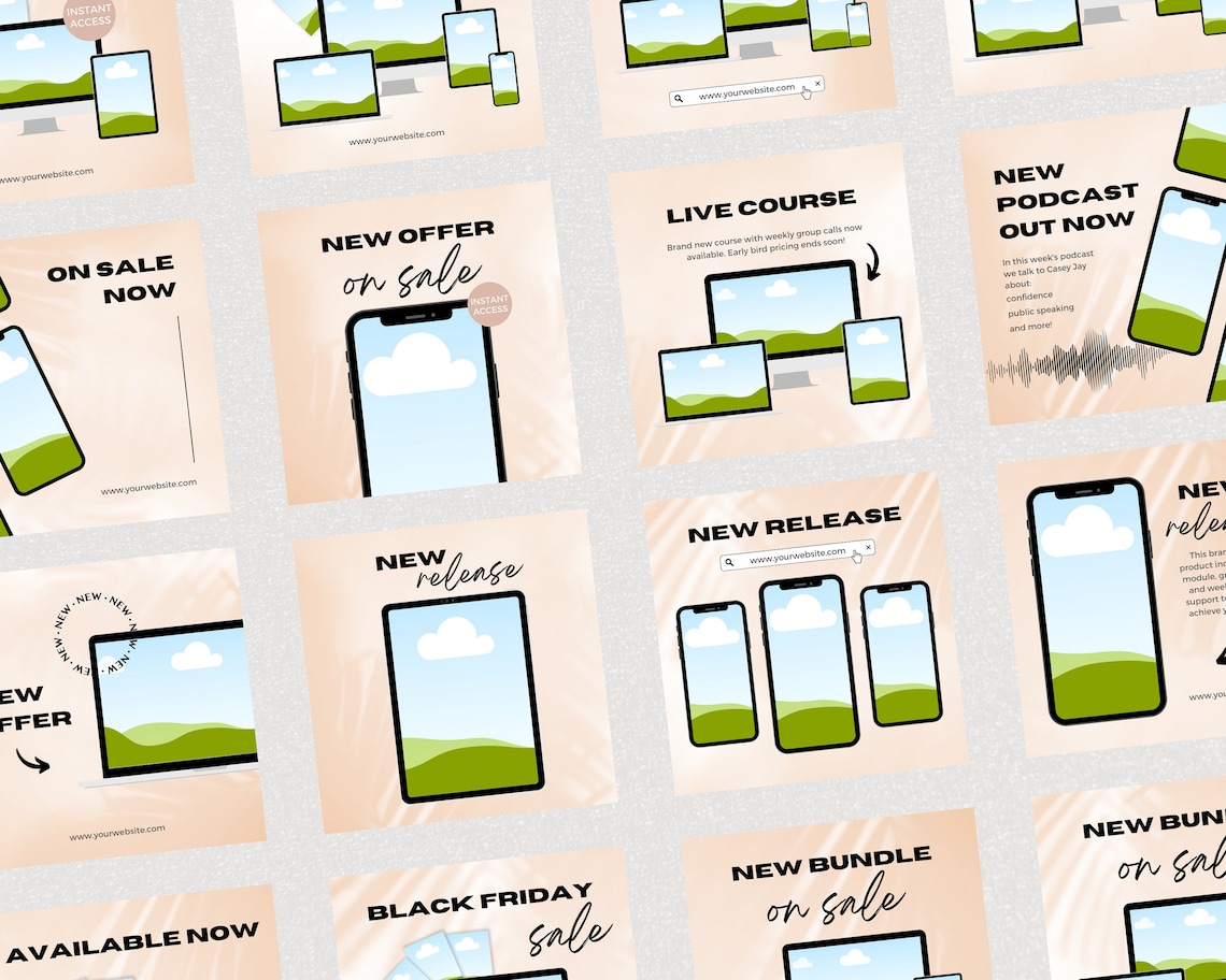 Digital Product Mockup, Device Mockup, Canva Mockups, Facebook Ad ...