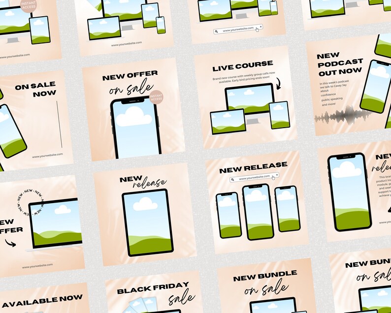 Digital Product Mockup, Device Mockup, Canva Mockups, Facebook Ad ...