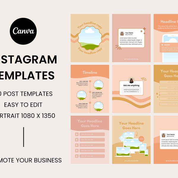 Pastel Instagram Template - Etsy