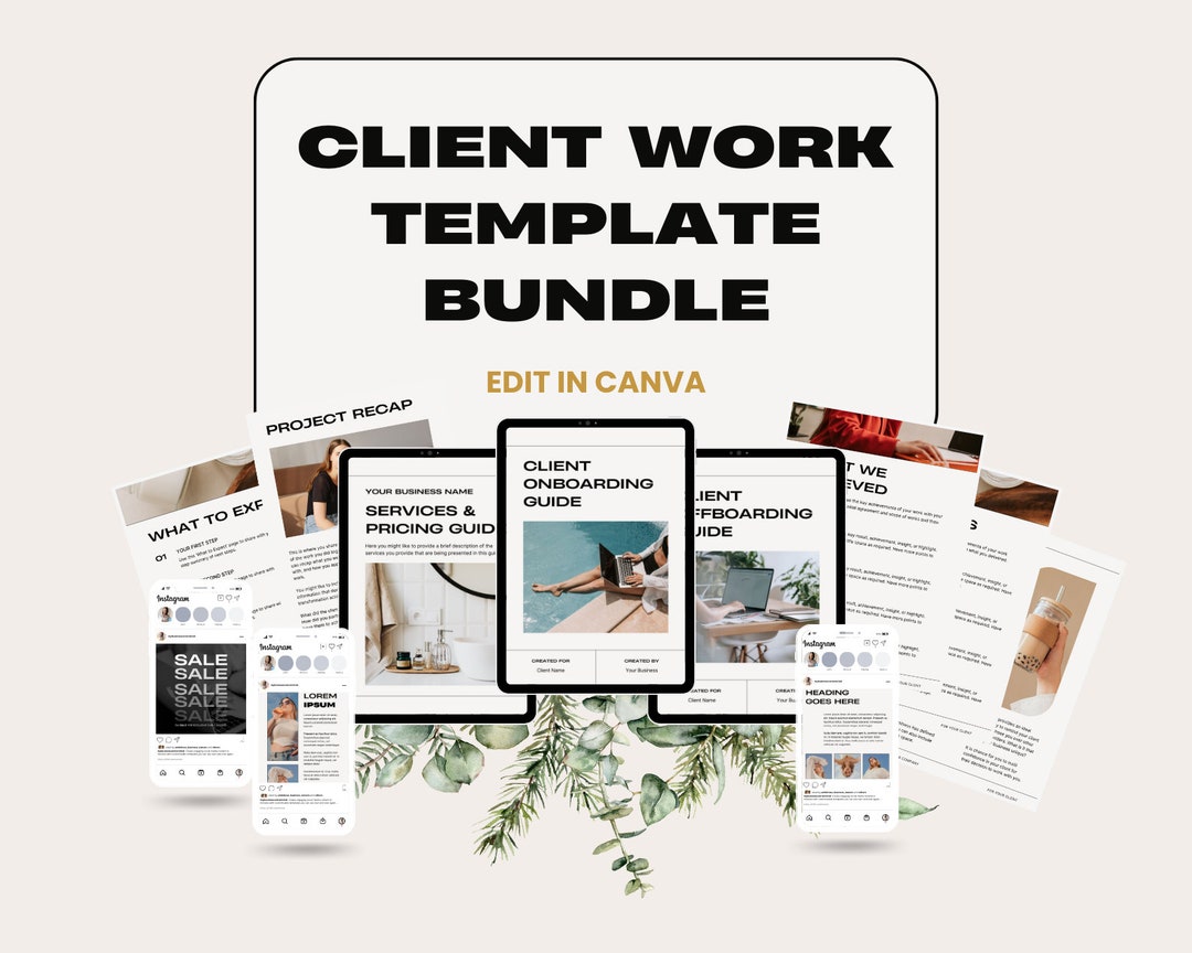 Client Work Template Template Bundle, Client Onboarding Template ...