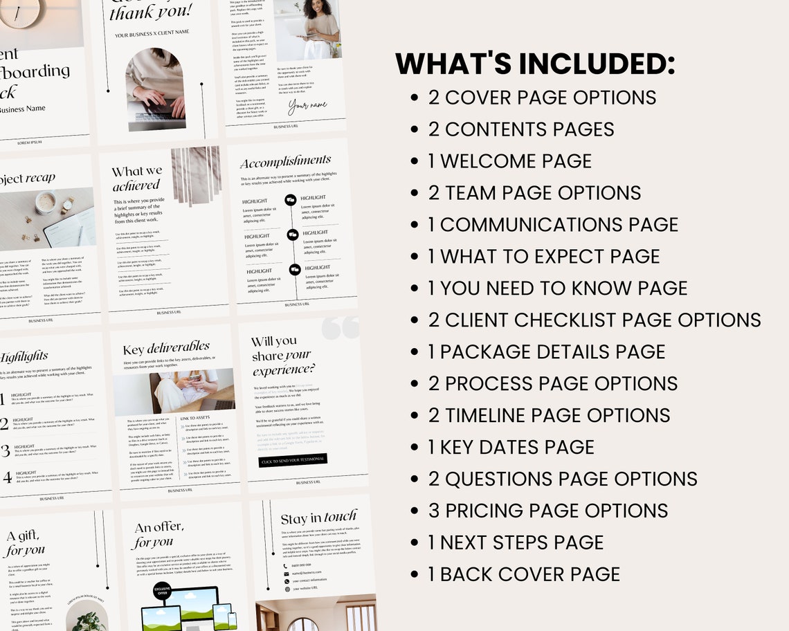 Client Welcome Pack, Client Welcome Guide, Client Onboarding Canva ...