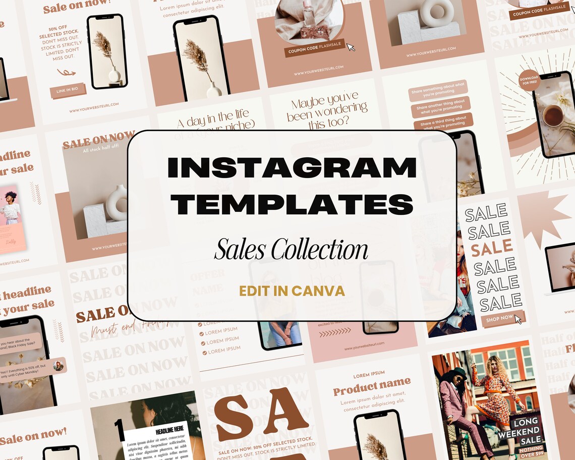 Instagram Sale Template, Instagram Post Canva Template, Instagram ...