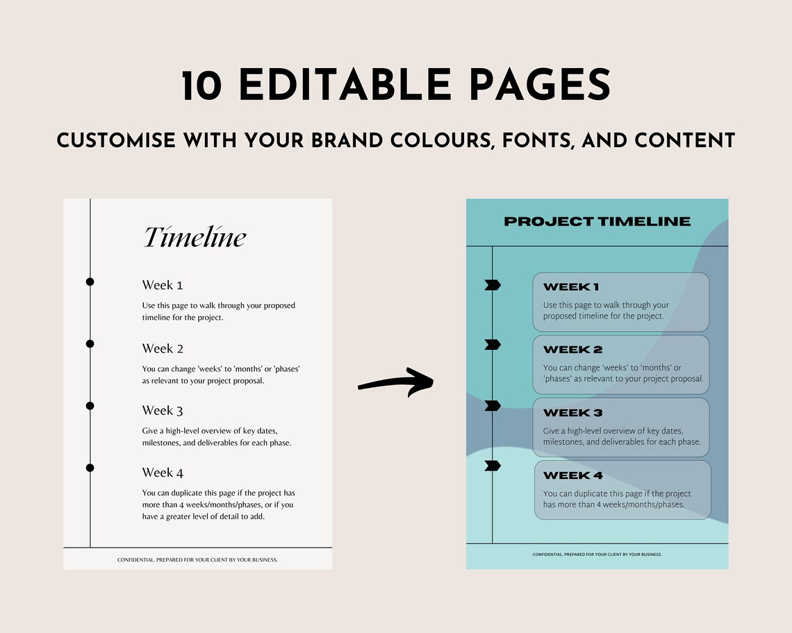 Project Proposal Template Canva, Business Proposal, Project Management ...