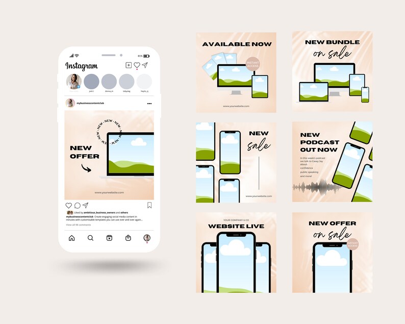 Digital Product Mockup, Device Mockup, Canva Mockups, Facebook Ad ...