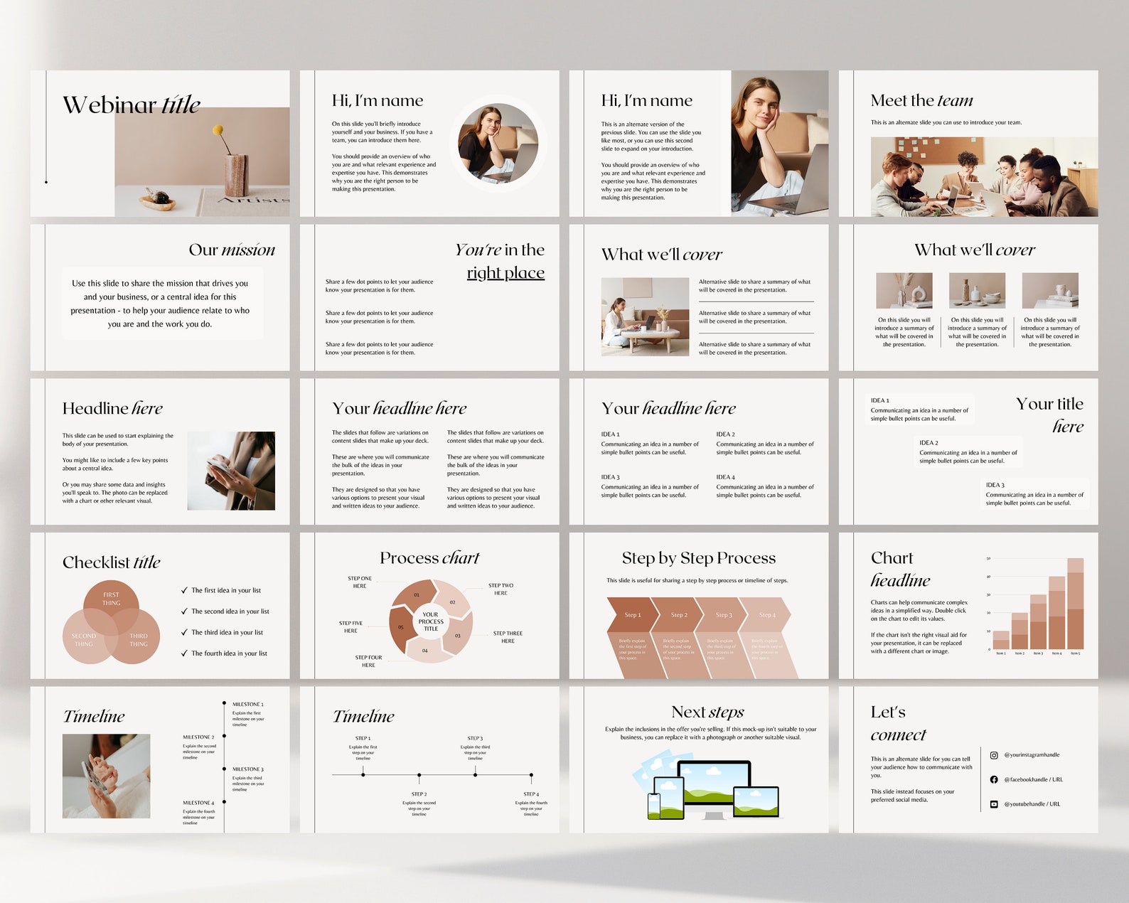 Webinar Slide Deck Template, Slide Deck Template Canva, Presentation ...