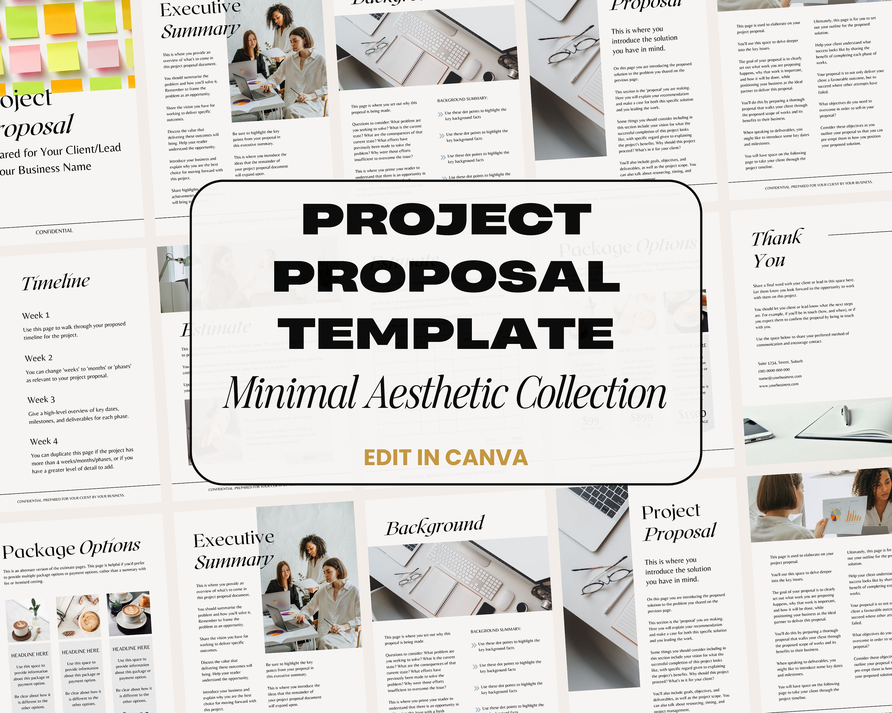 Project Proposal Template Canva, Business Proposal, Project Management ...