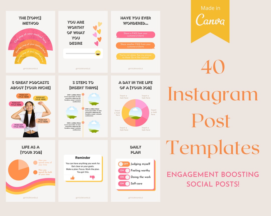 Engagement Booster Instagram Template Instagram Post Template - Etsy