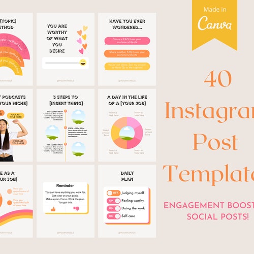 Engagement Booster Instagram Template Instagram Post Template | Etsy