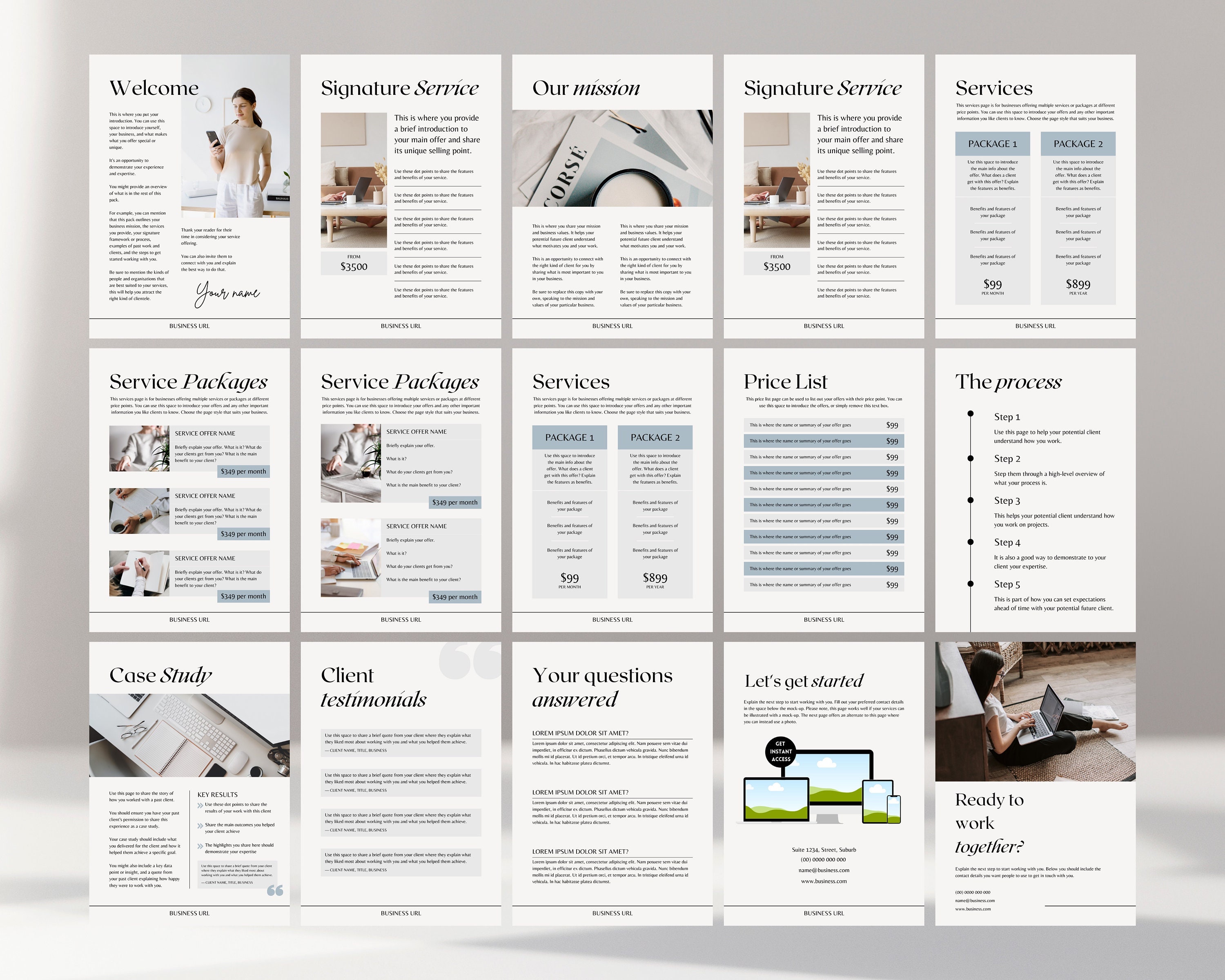 Services and Pricing Guide Price List Template Canva - Etsy