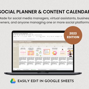 2023 Content Calendar 2023 Content Planner Social Media - Etsy