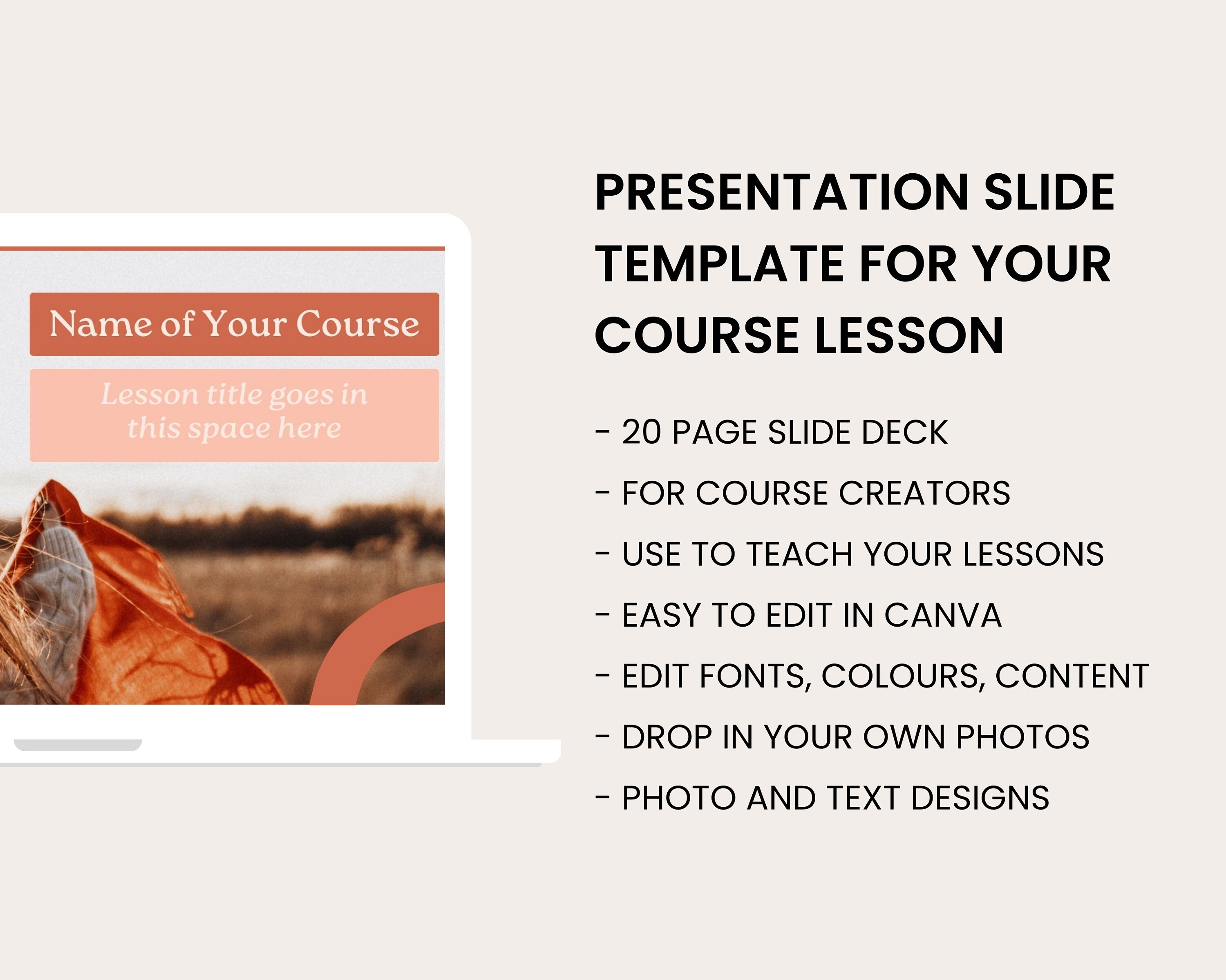 Course Template Canva, Online Course Slides, Presentation Template ...