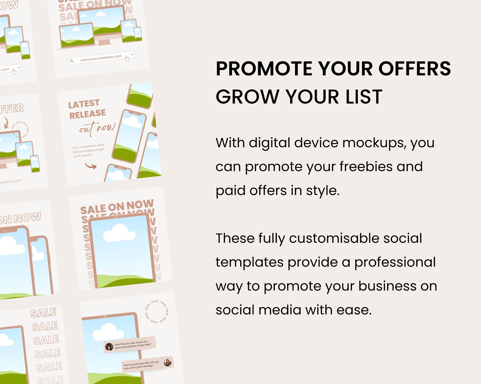 Device Mockup, Digital Product Mockup, Canva Mockup, Mockup Template ...