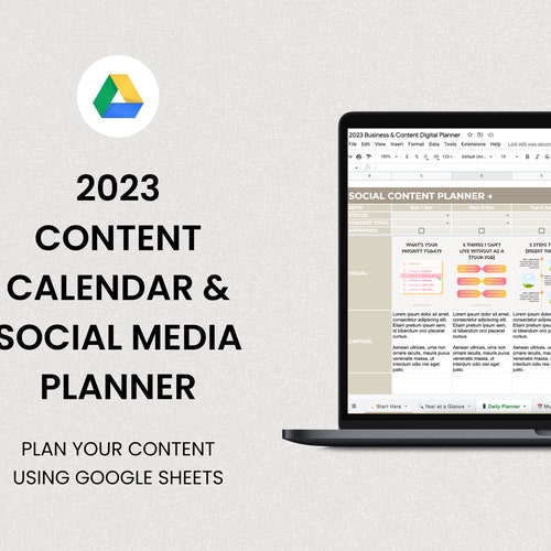 2023 Content Calendar 2023 Content Planner Social Media - Etsy