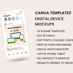 Digital Product Mockup, Device Mockup, Canva Mockups, Facebook Ad ...
