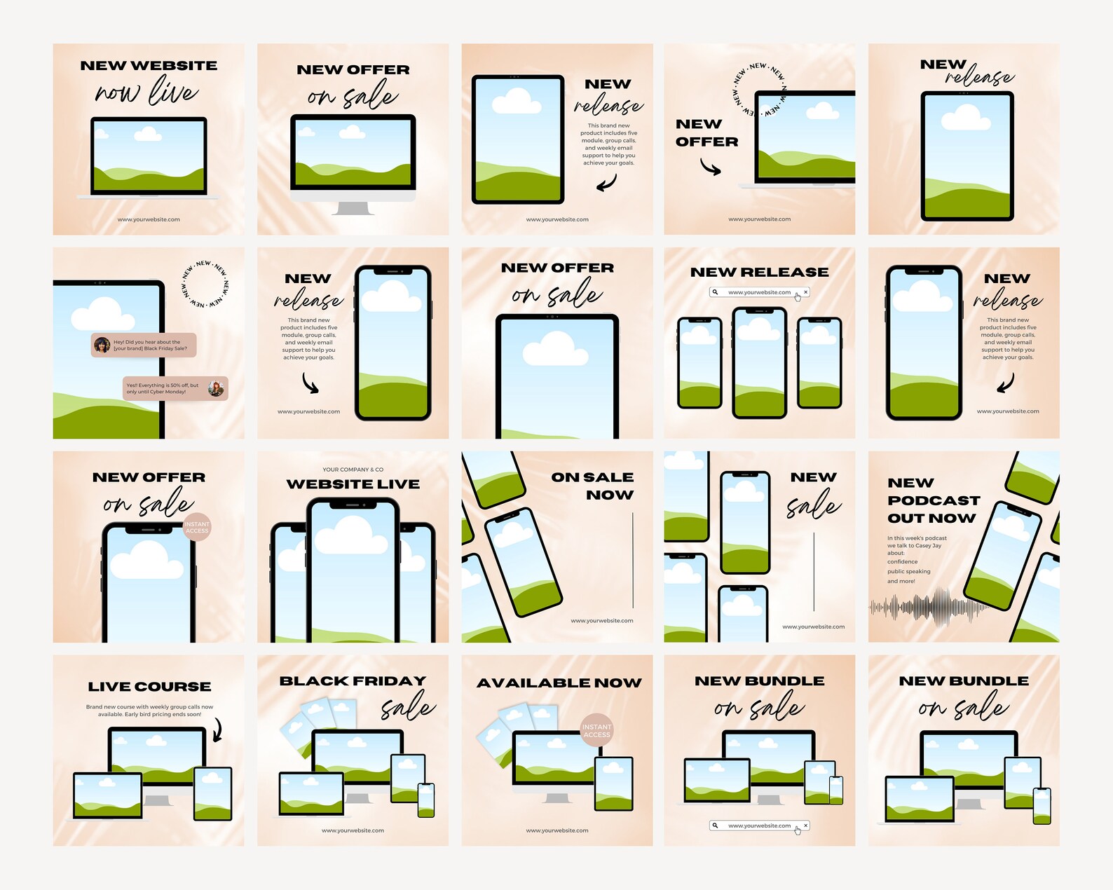 Digital Product Mockup Device Mockup Canva Mockups Facebook | Etsy
