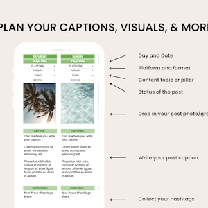 2024 Content Calendar, Social Media Planner, Social Media Content ...