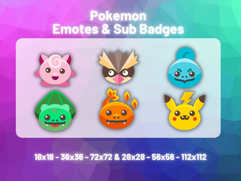Pokémon Emotes y Sub Badges para Streamer - Etsy México