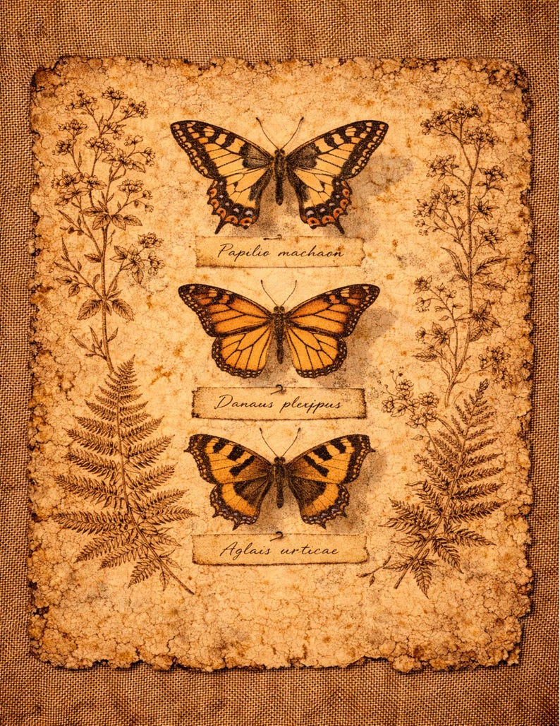 Vintage Botanical Ephemera Printable Bundle | Birds Bees Nature Junk ...