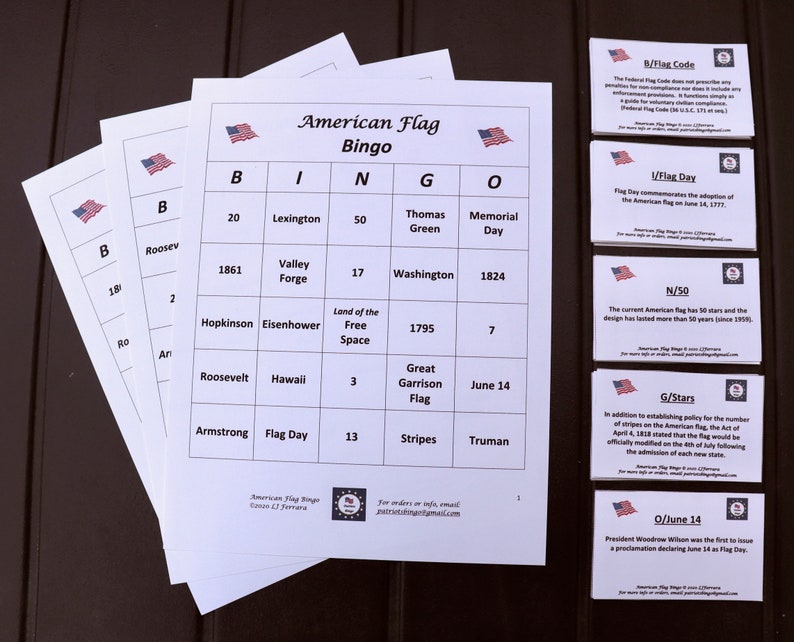 American Flag Bingo - Etsy