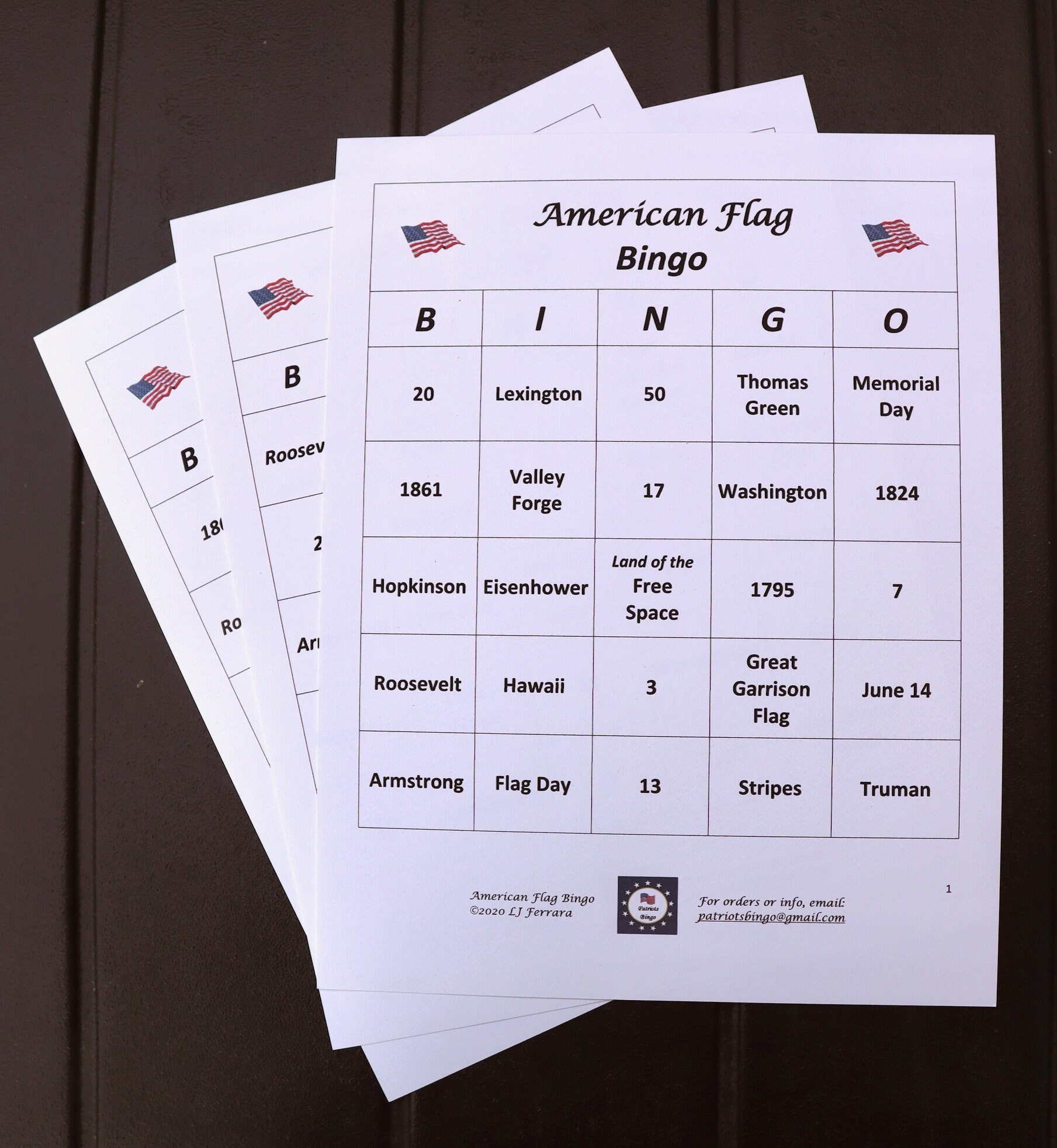 American Flag Bingo - Etsy