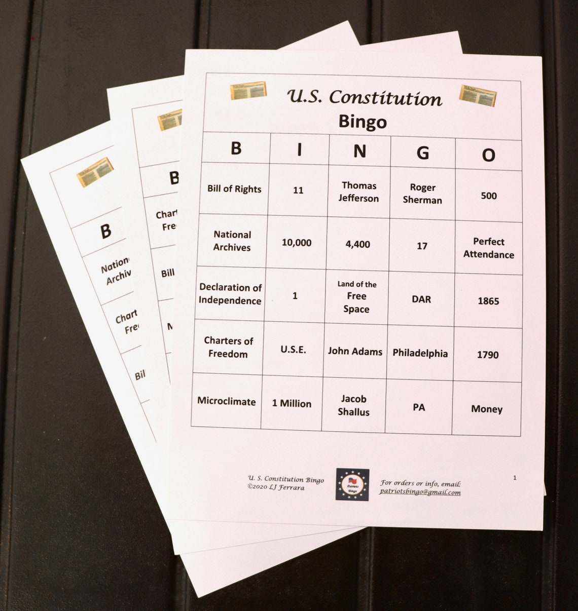 U.S. Constitution Bingo - Etsy