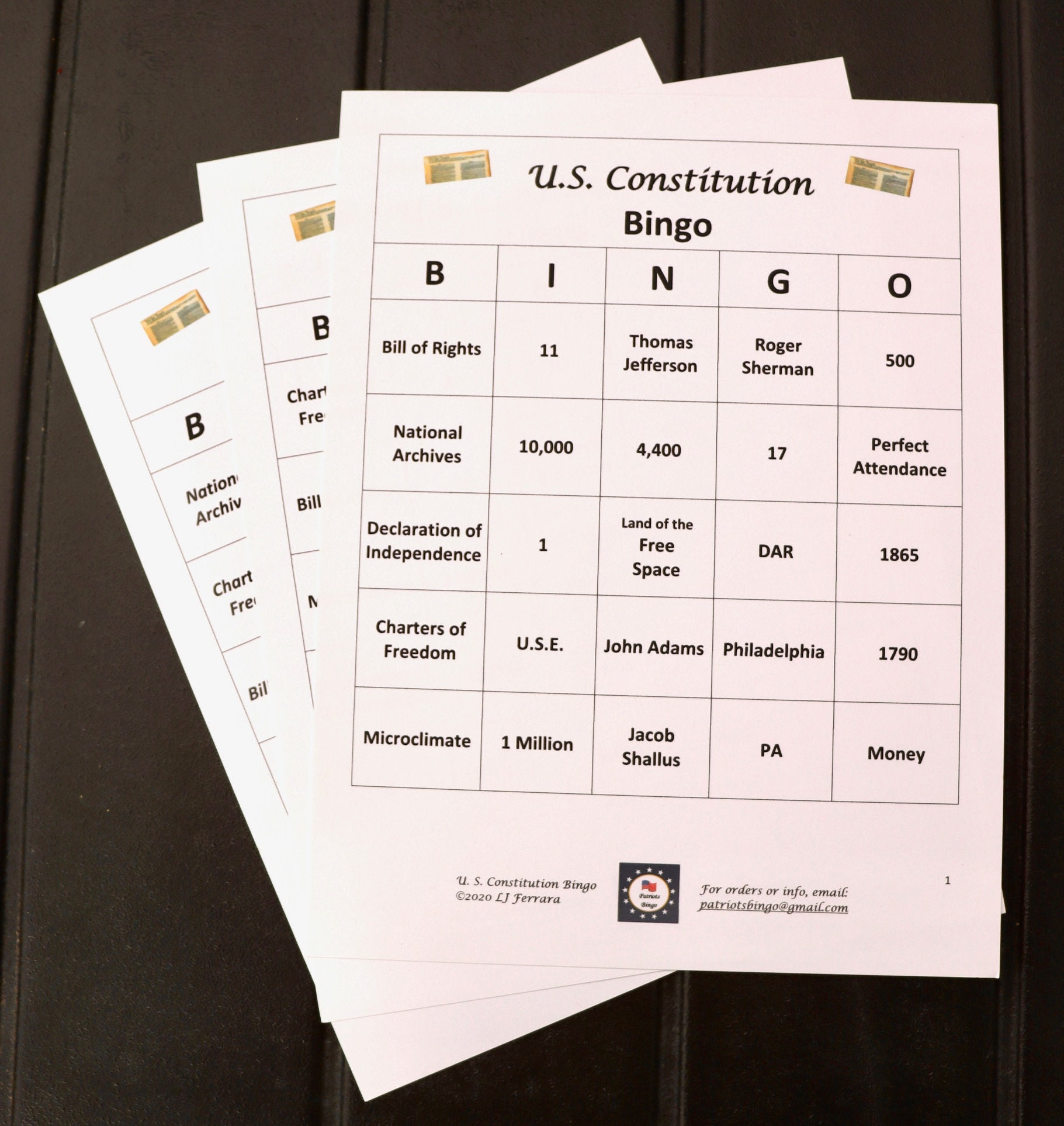 U.S. Constitution Bingo - Etsy