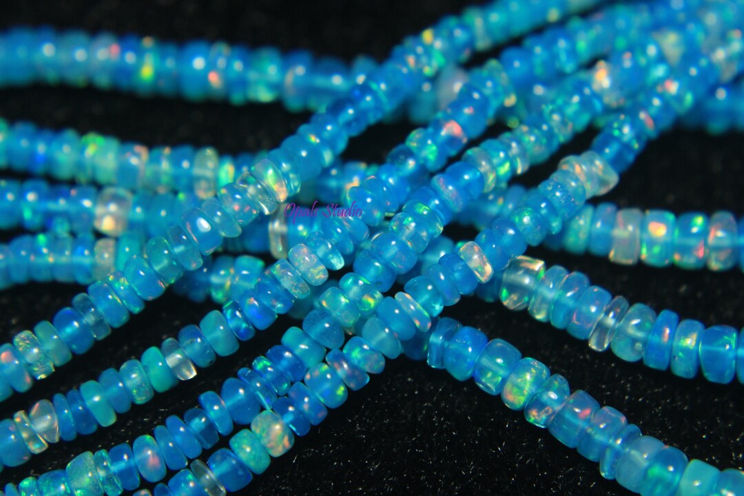 Natural Ethiopian Opal Beads, Blue Opal Beads Jewelry, Polished Opal 2. ...