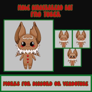 Ginger Bread Bat | Male | Premade PNG Tuber | Veadotube | Discord ...