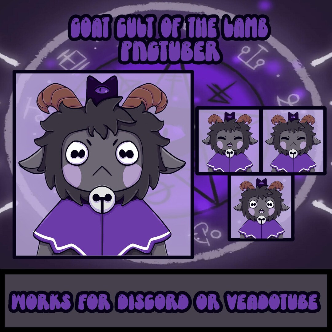 Cult of the Lamb GOAT | Fan Art | Premade PNG Tuber | Veadotube ...