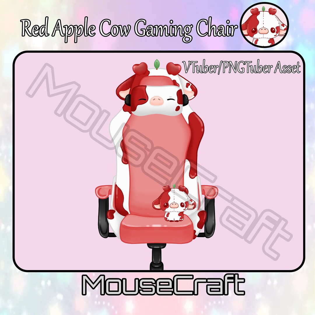 Red Apple Cow Gaming Chair | Vtuber-pngtuber Assest | Twitch Assets - Etsy