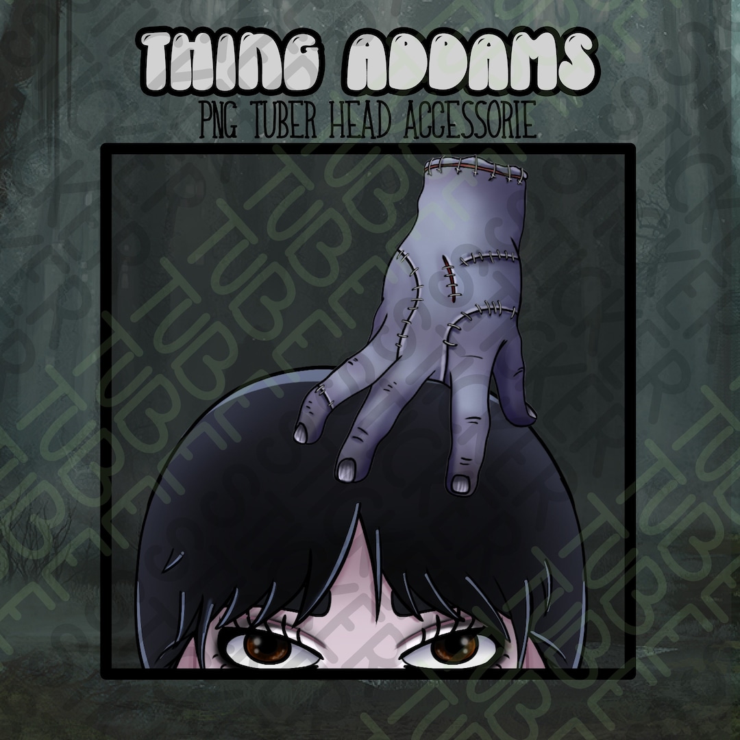 Thing Addams | Head Pal | PNG Tuber Accessories | Twitch Assets - Etsy