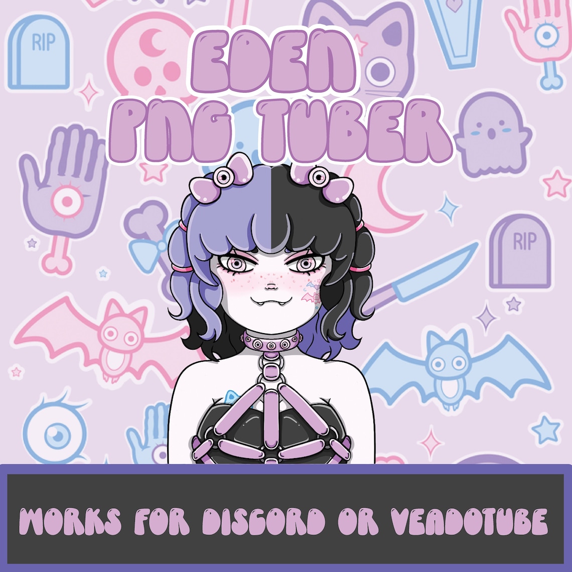Cute Pastel Goth Girl "eden" | Two Toned Hair | Purple and Black ...