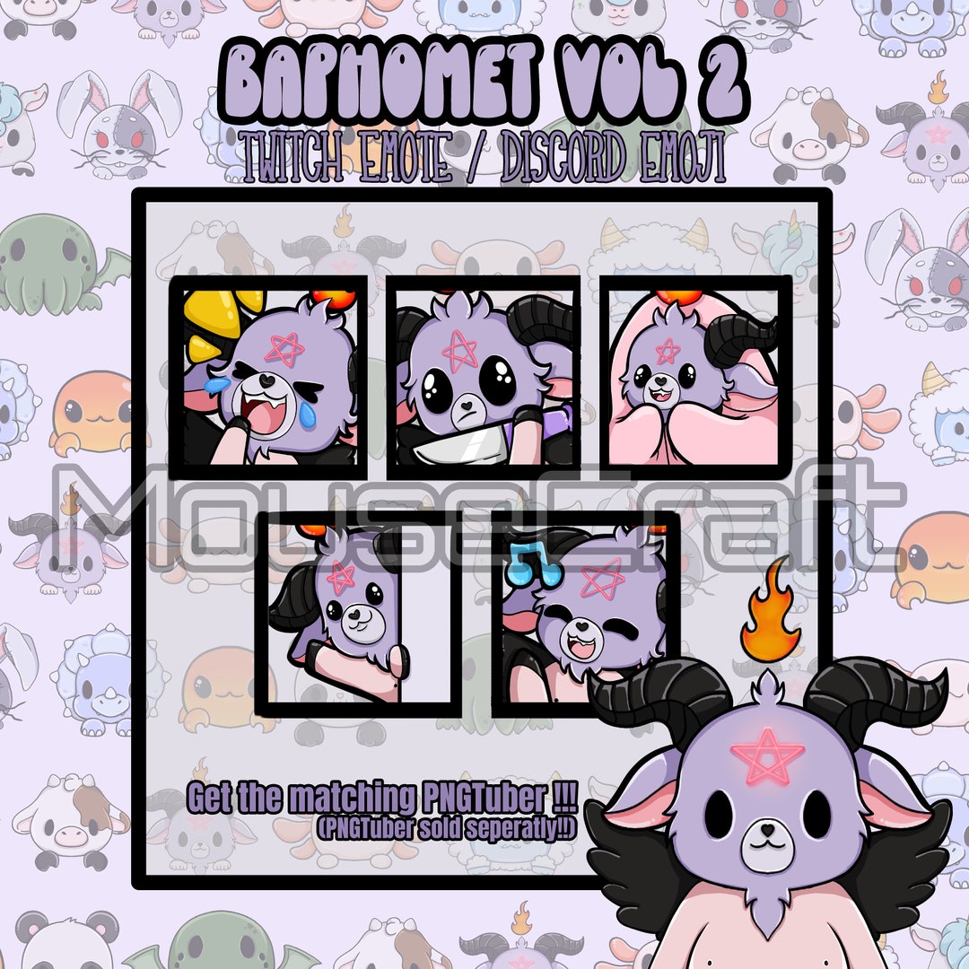 Cute Baphomet Emotes/emojis | VOL 2 | Discord | Twitch - Etsy
