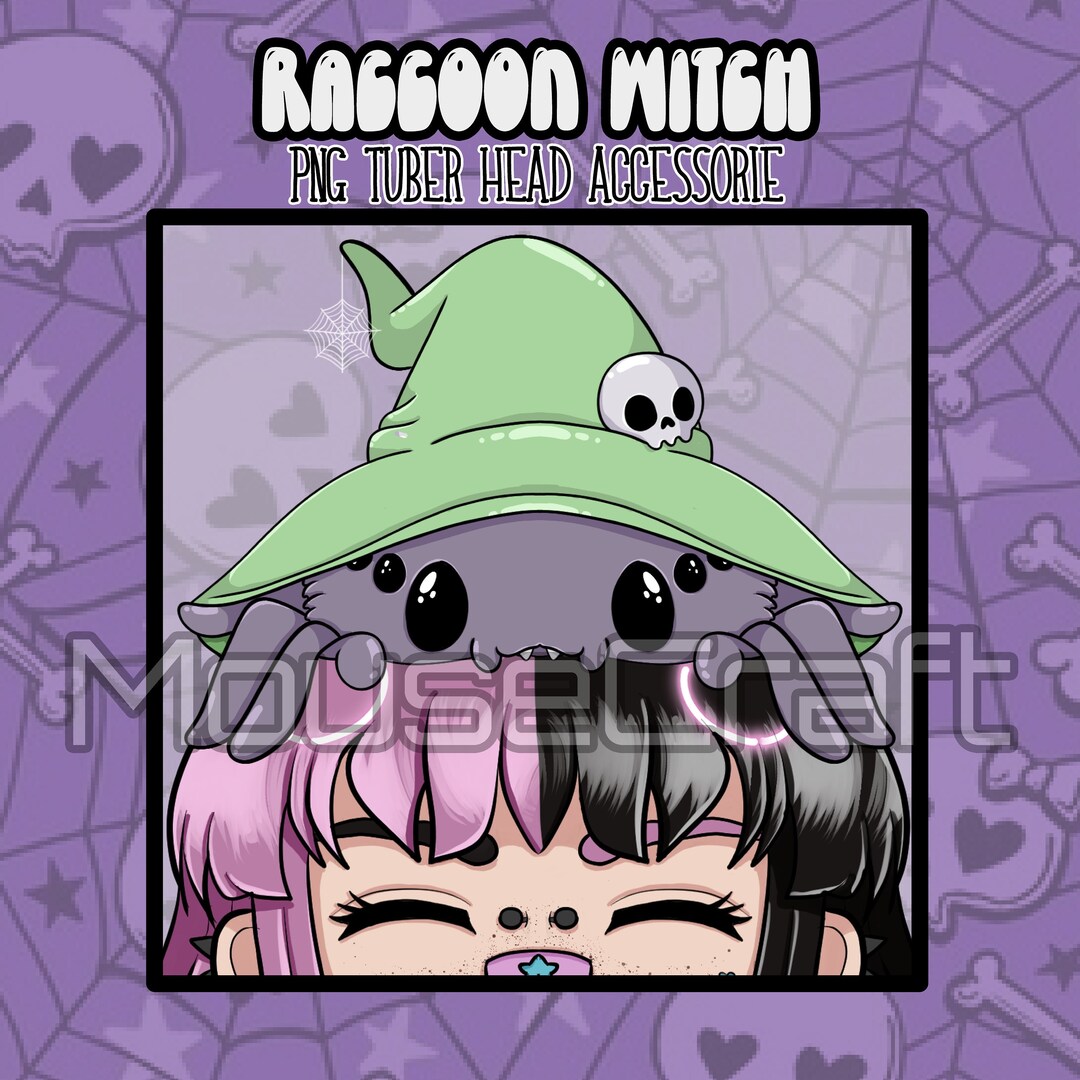 Spider Witch | Cute Animal Pals | PNG Tuber Accessories | Twitch Assets ...