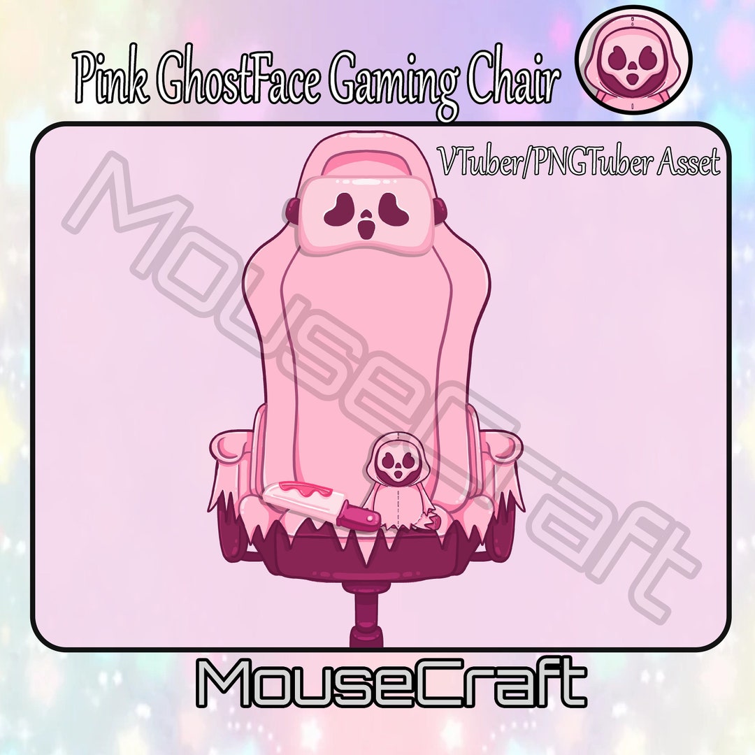 Pink Scary Mask Gaming Chair | Horror Fan Art | Vtuber-pngtuber Assest ...