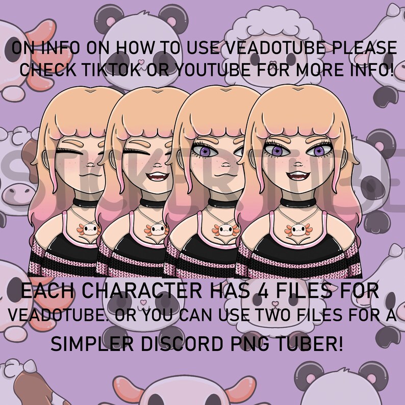 Cute Girl Jessica | Premade PNG Tuber | Veadotube | Discord | Twitch - Etsy