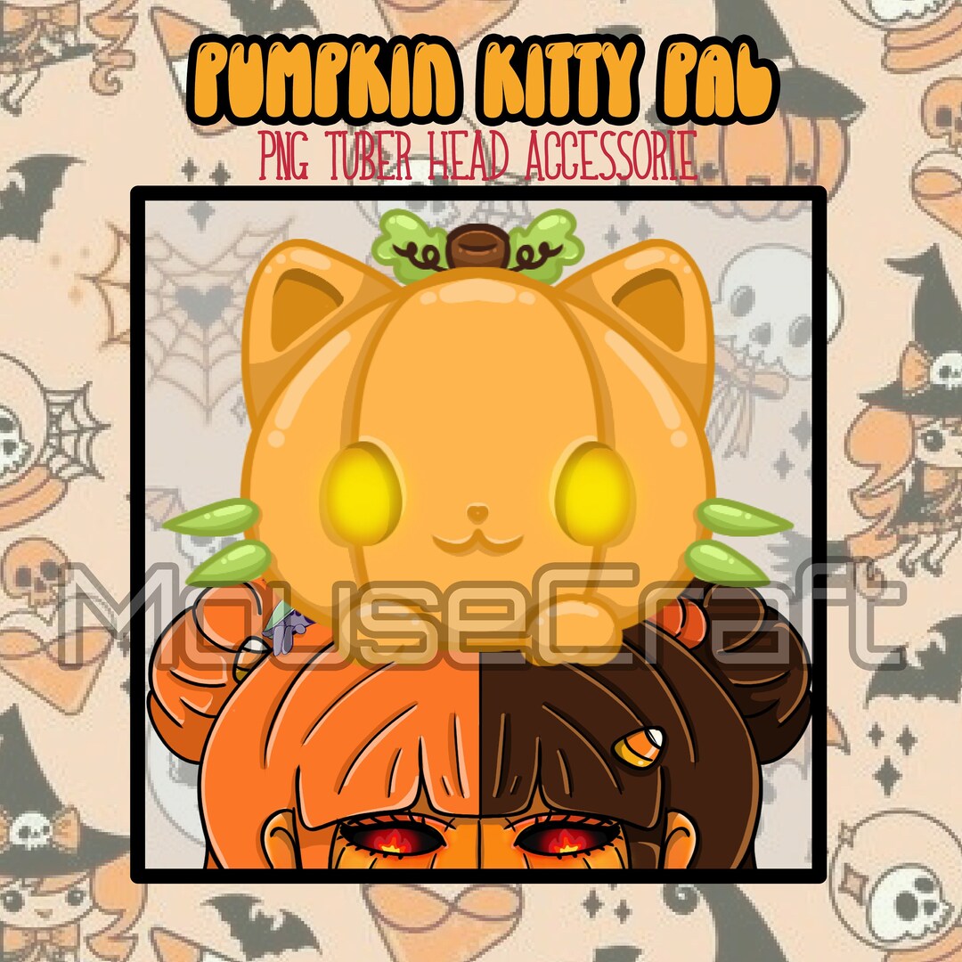 Pumpkin Kitty | Cute Animal Pals | PNG Tuber Accessories | Twitch ...