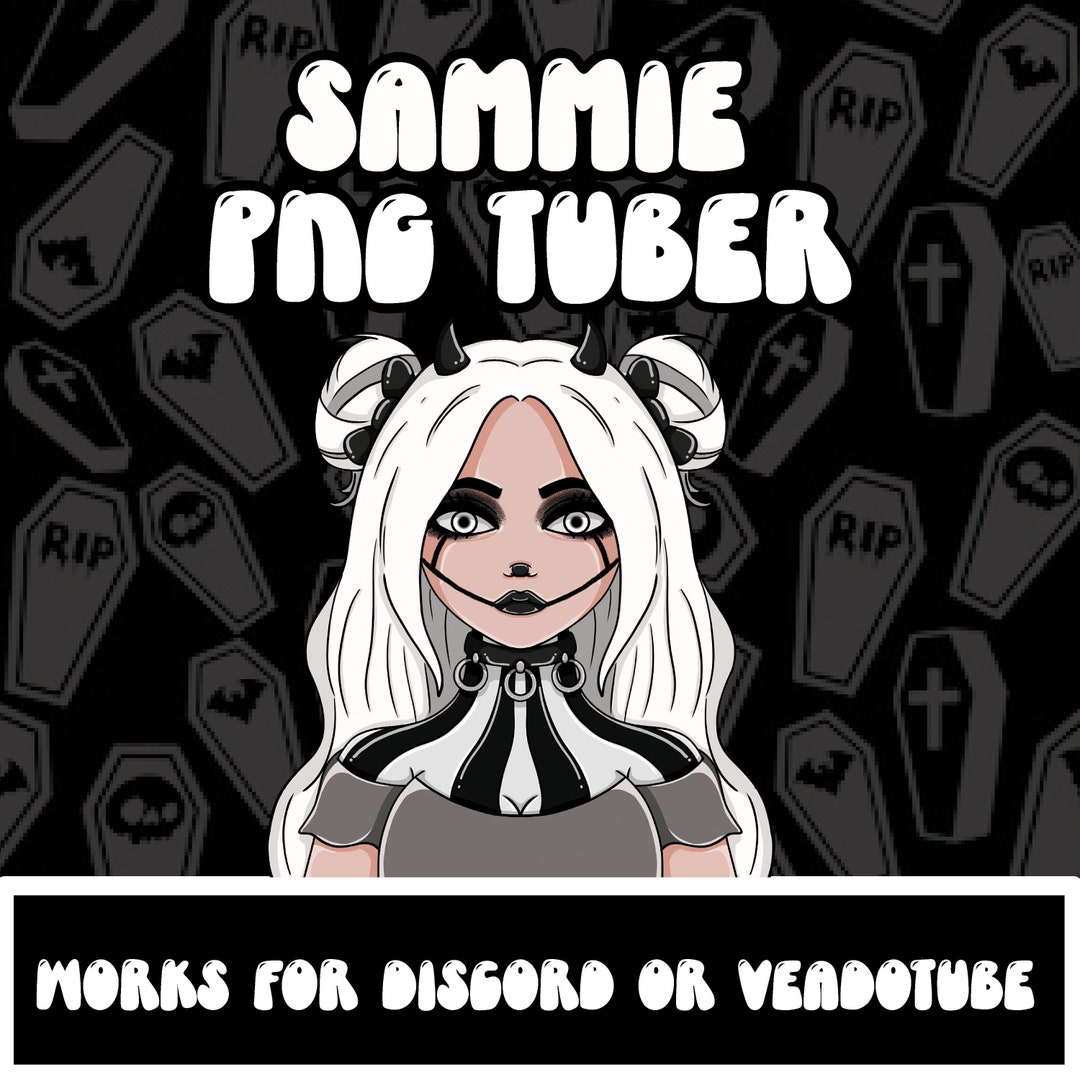 Cute Goth Girl "sammy" | Premade PNG Tuber | Veadotube | Discord ...