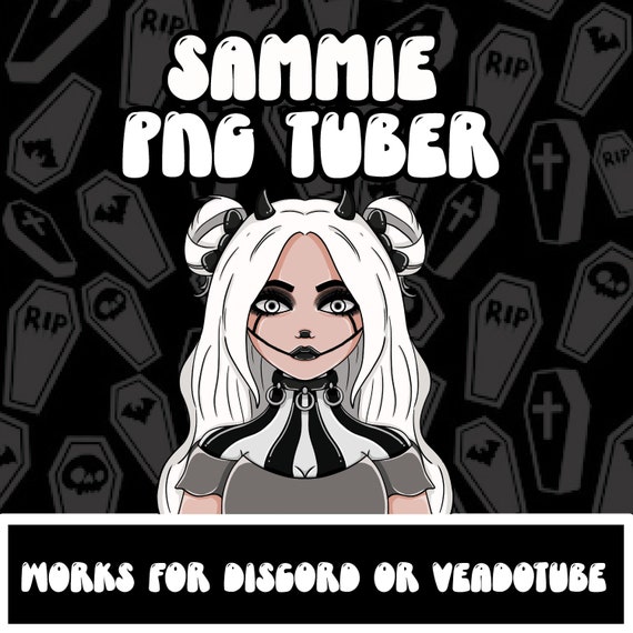 Cute Goth Girl sammy Premade PNG Tuber - Etsy