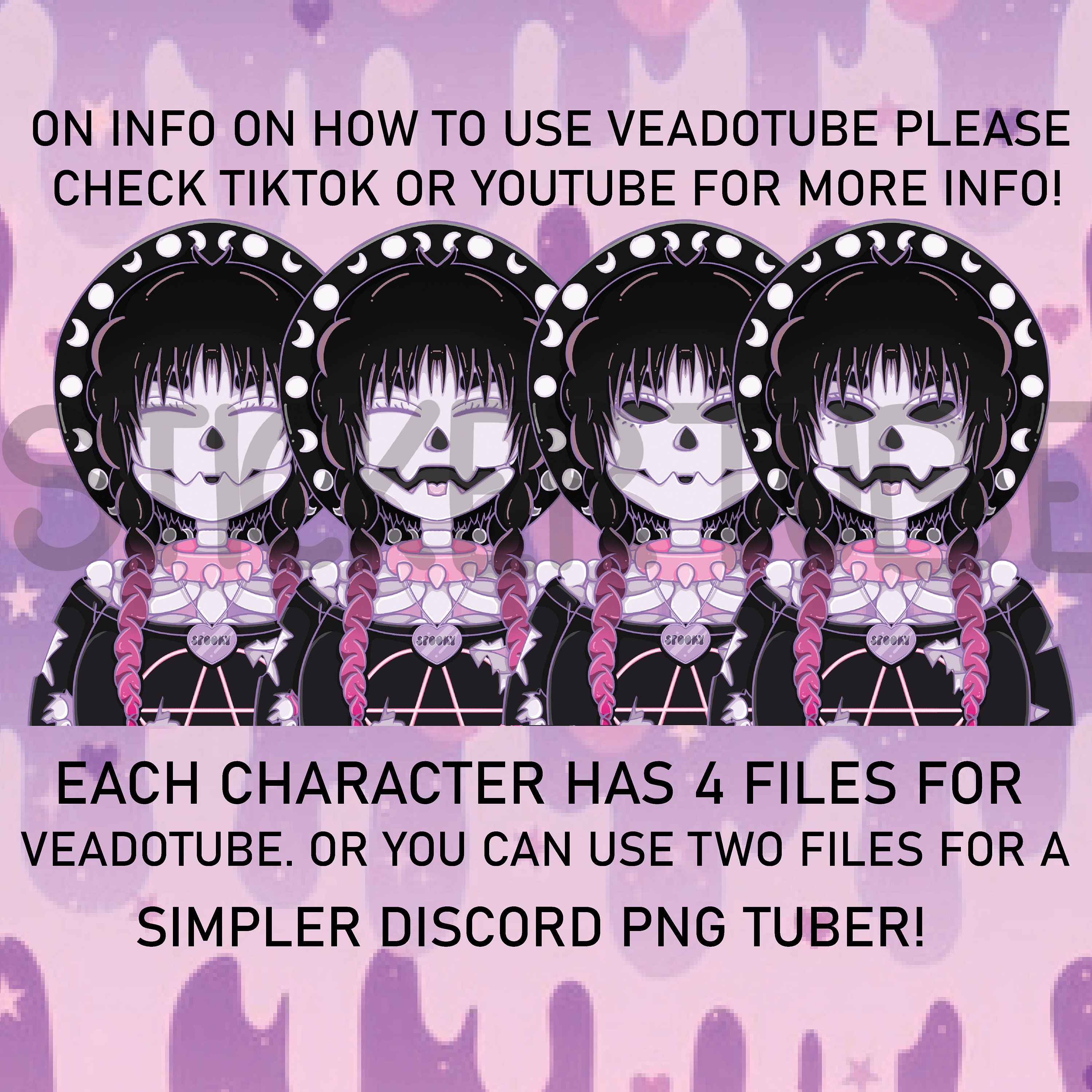 Skeleton Girl "skelly" | Halloween Babe | Premade PNG Tuber | Veadotube ...
