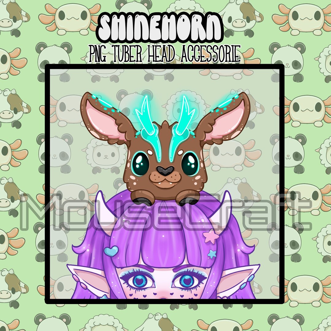 Shinehorn | Cute Animal Pals | PNG Tuber Accessories | Twitch Assets - Etsy