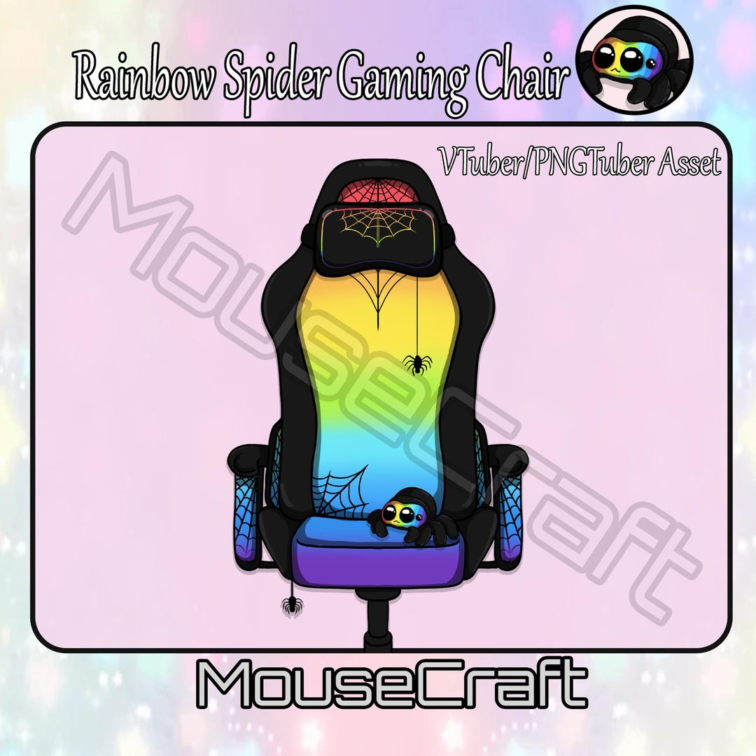 Rainbow Spider Gaming Chair | Vtuber-pngtuber Assest | Twitch Assets - Etsy