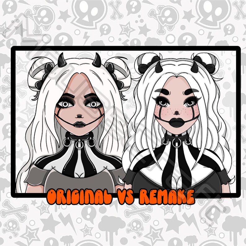Cute Goth Girl "sammy" | REMAKE | Premade PNG Tuber | Veadotube ...