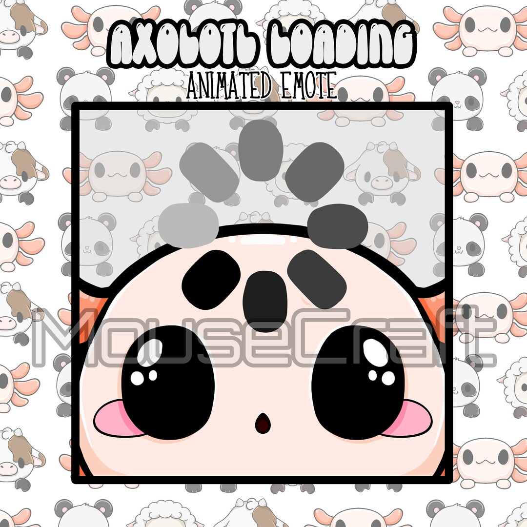 Axolotl Loading | Animated Twitch Emote | Premade Emote/emoji - Etsy
