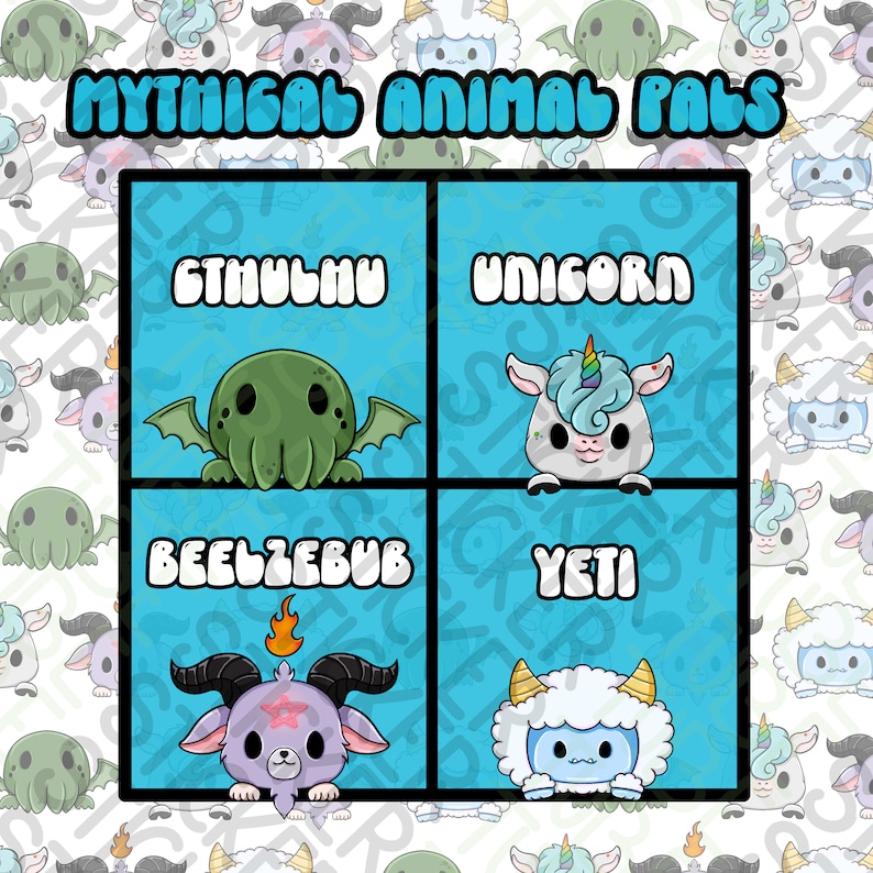 Cthulhu Mythical Animal Pals PNG Tuber Accessories - Etsy