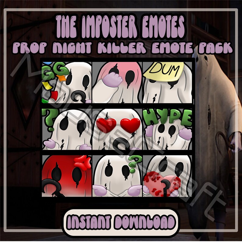 Sheet Man Killer | Prop Night Fan Art | 9 Pack | Premade Emote/emoji - Etsy