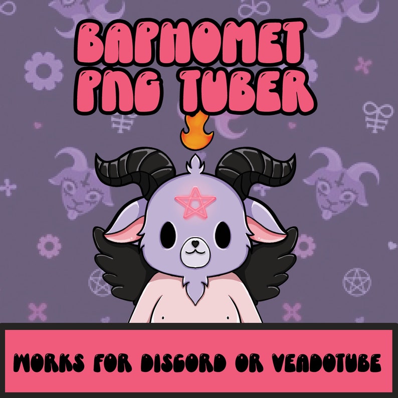 Cute Baphomet Premade PNG Tuber Veadotube Discord - Etsy
