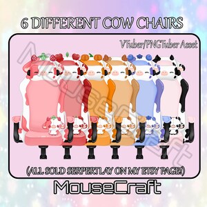 Cow Gaming Chair | Vtuber-pngtuber Assest | Twitch Assets - Etsy