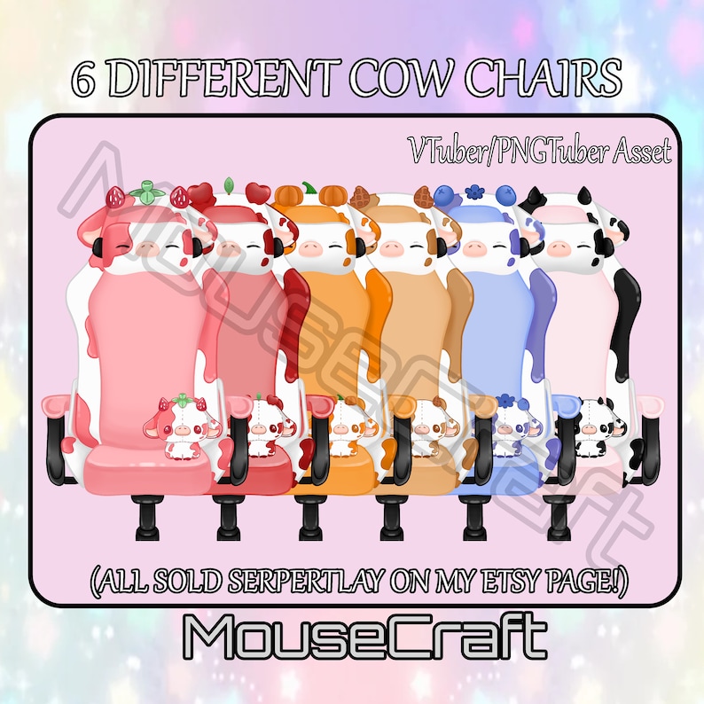 Cow Gaming Chair Vtuber-pngtuber Assest Twitch Assets - Etsy Australia